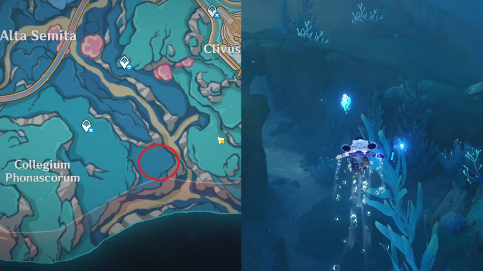 Genshin Impact Sea of Bygone Eras (east) Hydroculus locations