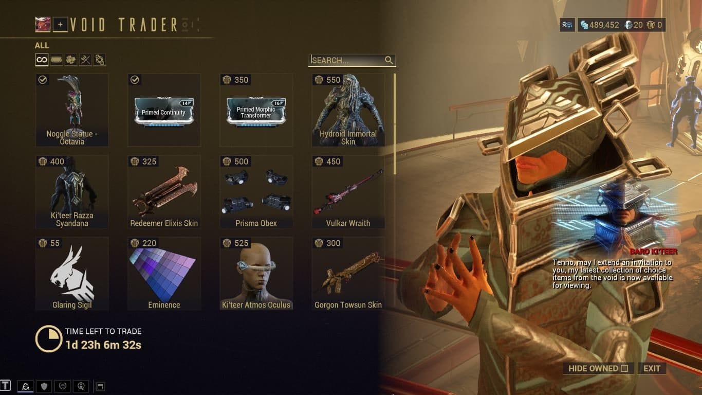 Warframe Baro Ki'teer location, arrival time, and items this week (May ...