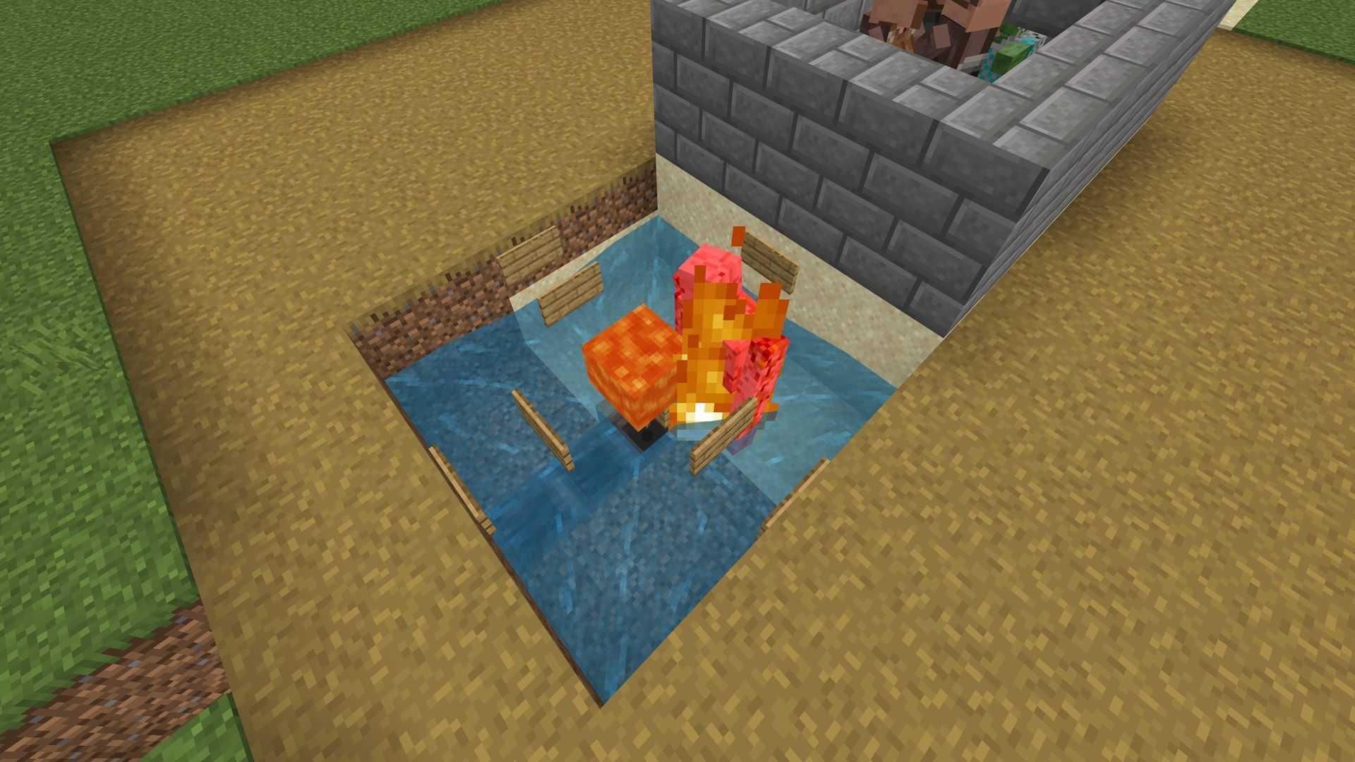 How to make Minecraft Bedrock iron farm