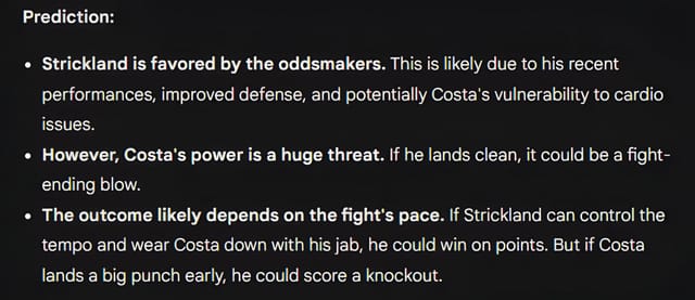 We asked AI to predict the winner of Sean Strickland vs. Paulo Costa ...