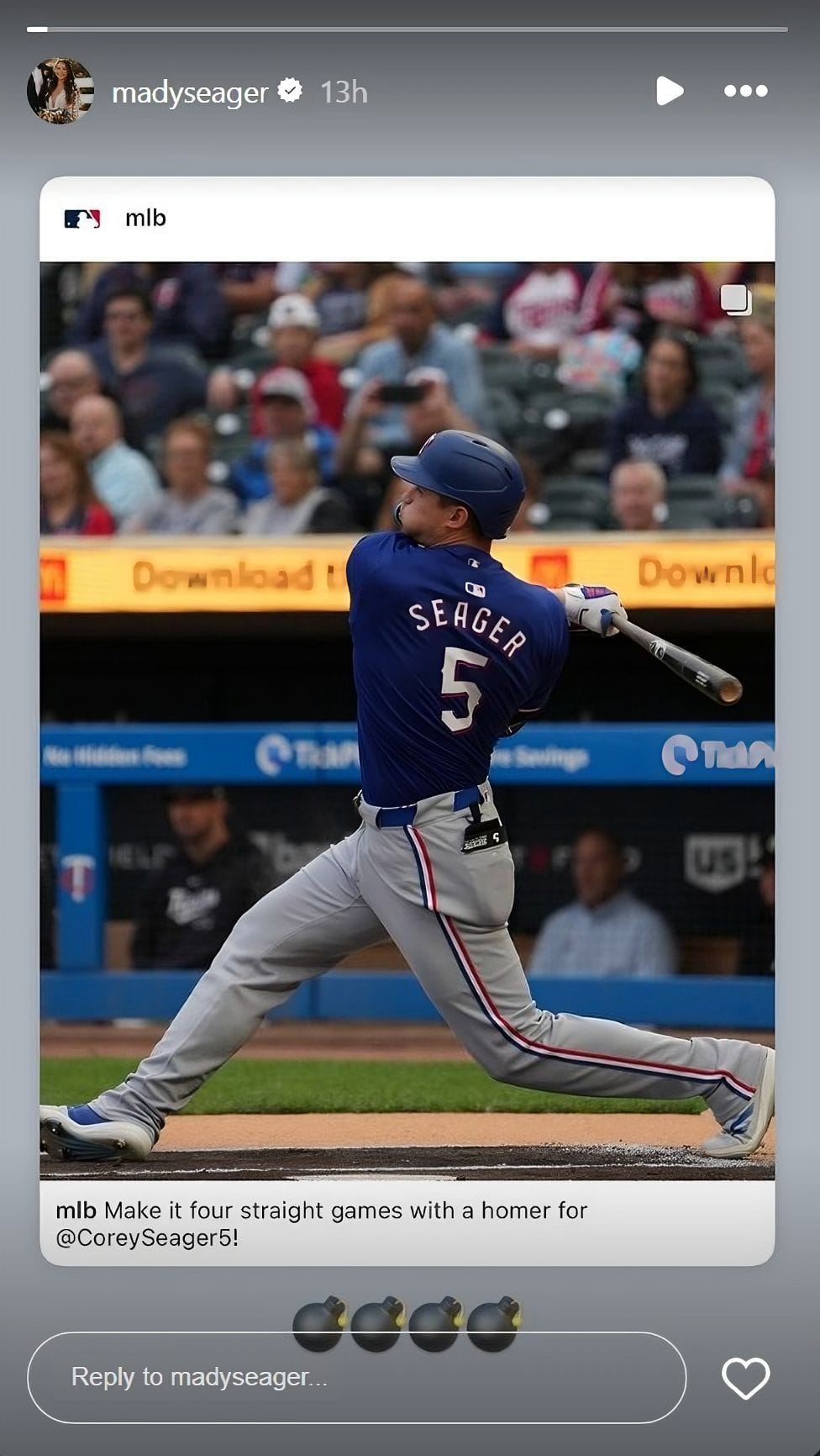 PHOTO: Corey Seager's wife Madisyn celebrates WS MVP husband's four ...