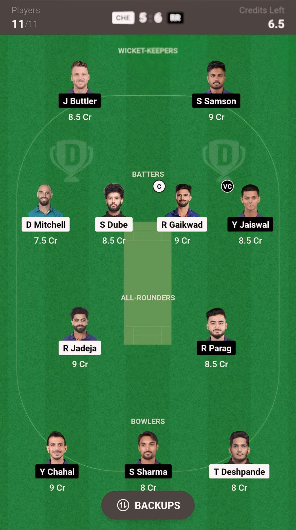 CHE vs RR Dream11 Prediction: Fantasy Cricket Tips, Today's Playing 11 and Pitch Report for IPL ...