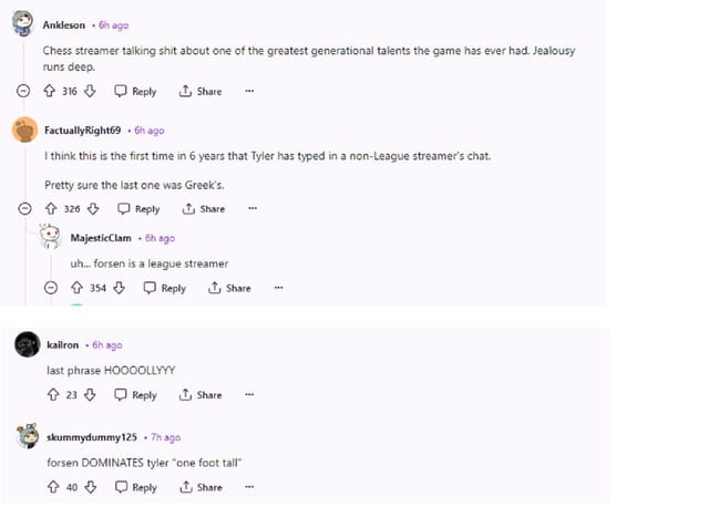 Forsen bans Tyler1 from Twitch chat after latter called his League of ...