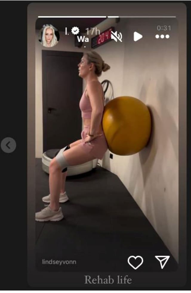 Lindsey Vonn shares glimpses of 'slow' progress weeks after undergoing knee replacement surgery