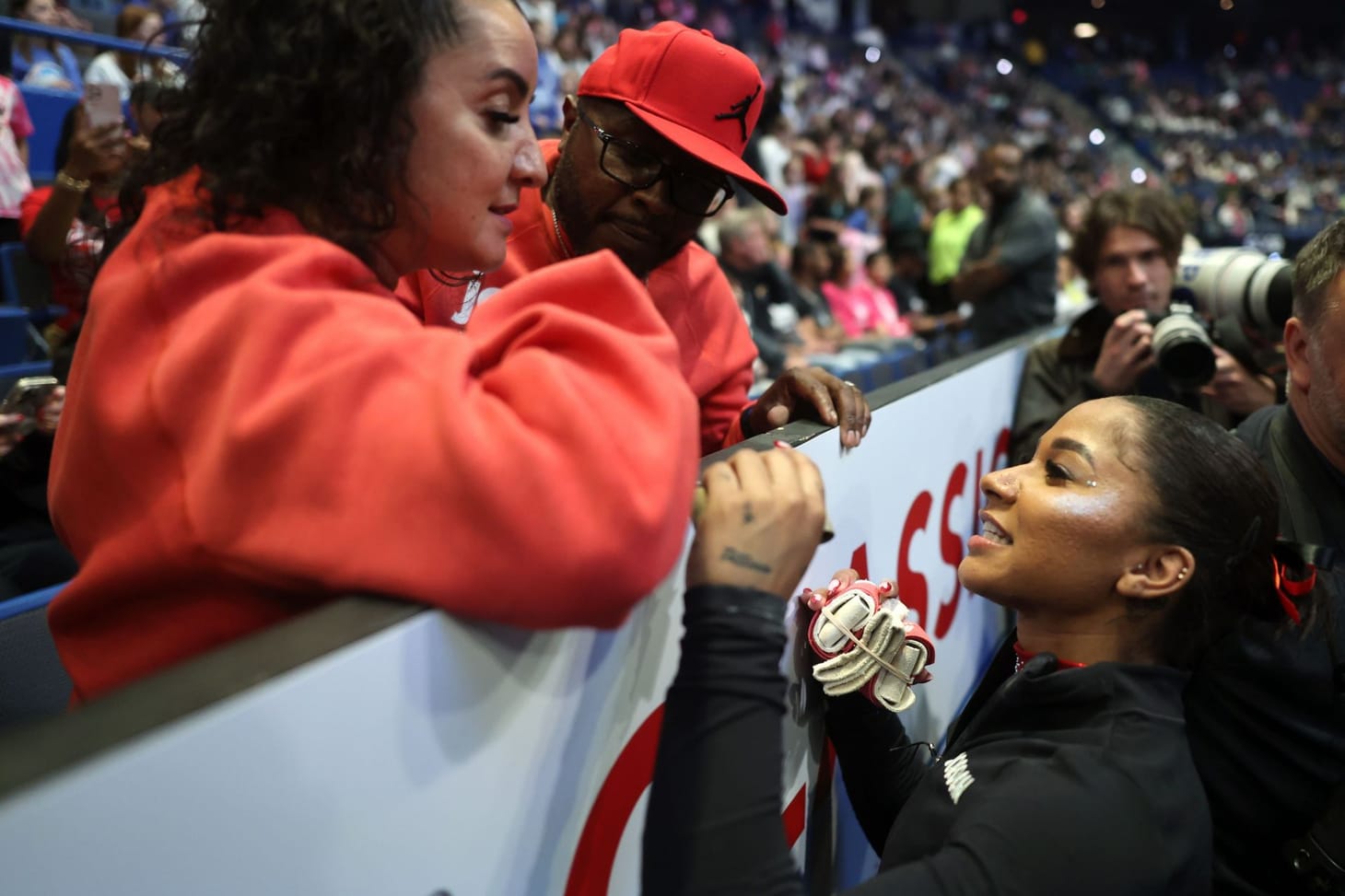 Jordan Chiles' mother reacts to the gymnast's all-around bronze medal ...