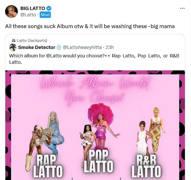 "All these songs suck" — Latto disses her own sophomore album 777 ...