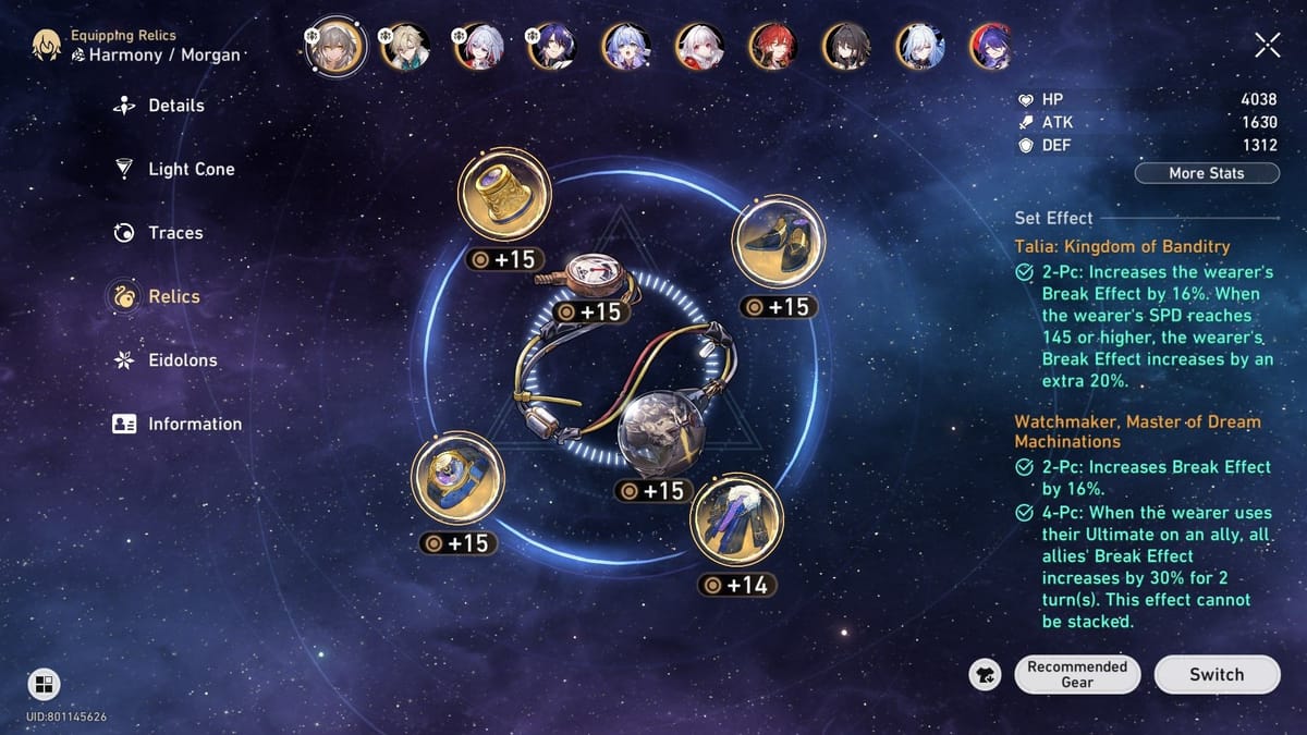 Honkai Star Rail: Honkai Star Rail Harmony Trailblazer build guide ...