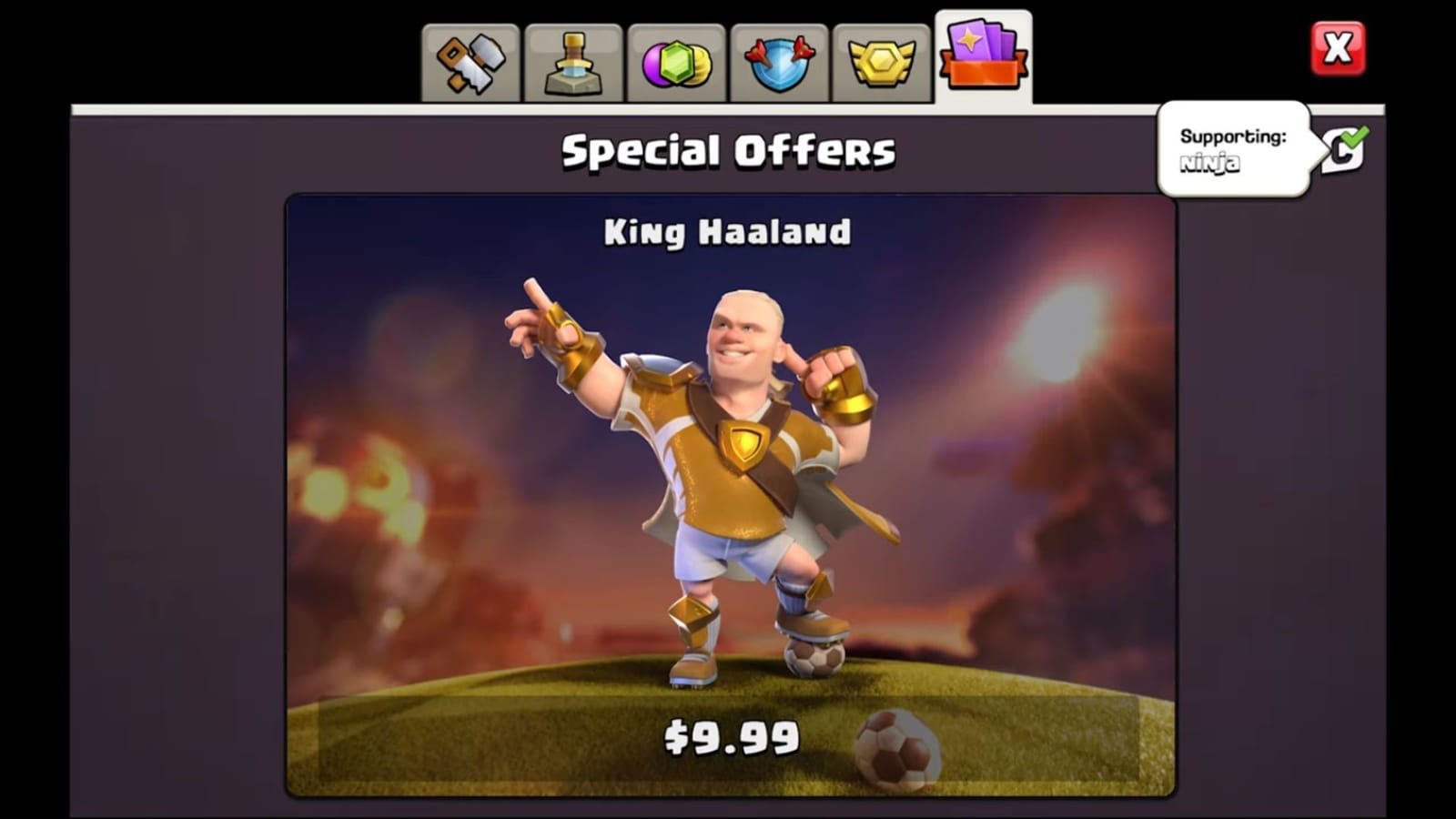 Clash of Clans King Haaland Hero skin: Cost, design, and more