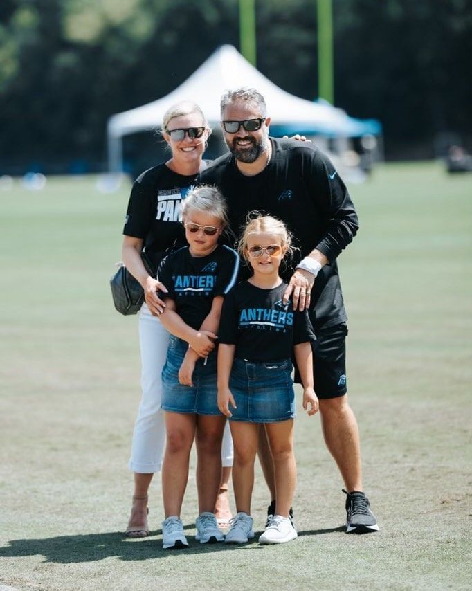 Who is NEB Coach Matt Rhule's wife?