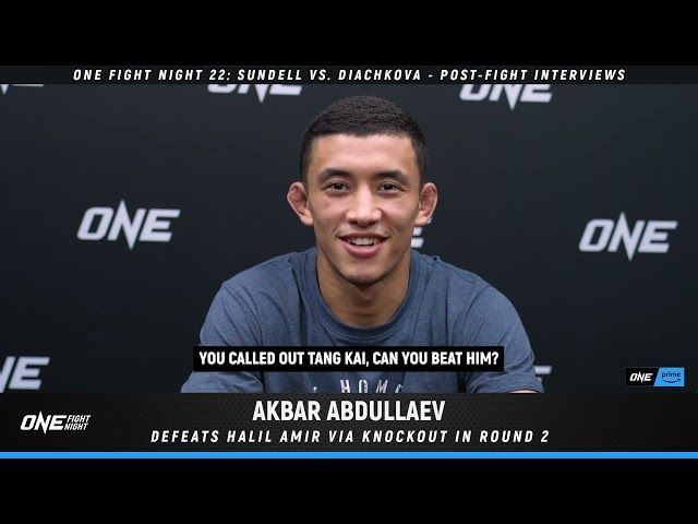 ONE Fight Night 22: "I'm going to win" - "Confident" Akbar Abdullaev wants to end Tang Kai's ...