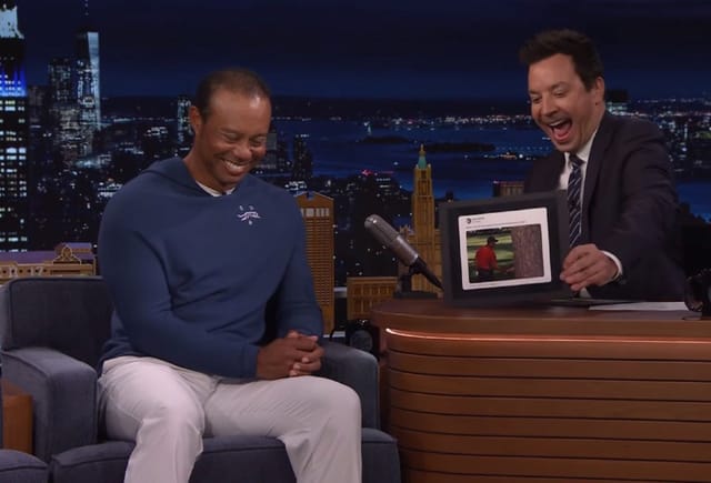 WATCH: Tiger Woods reacts to hilarious memes of him shaking hands with ...