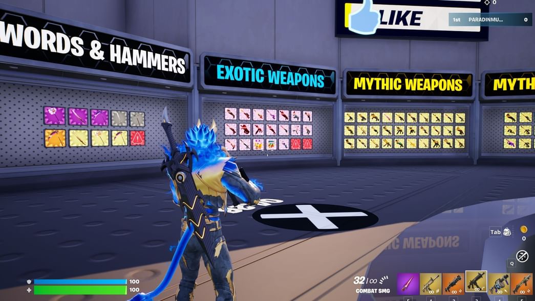 Fortnite All Weapons Free For All: UEFN map code, how to play, and more