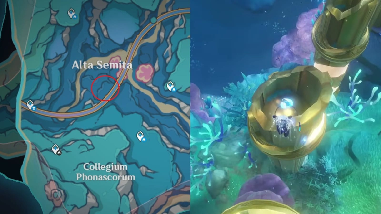 Genshin Impact Sea of Bygone Eras (east) Hydroculus locations