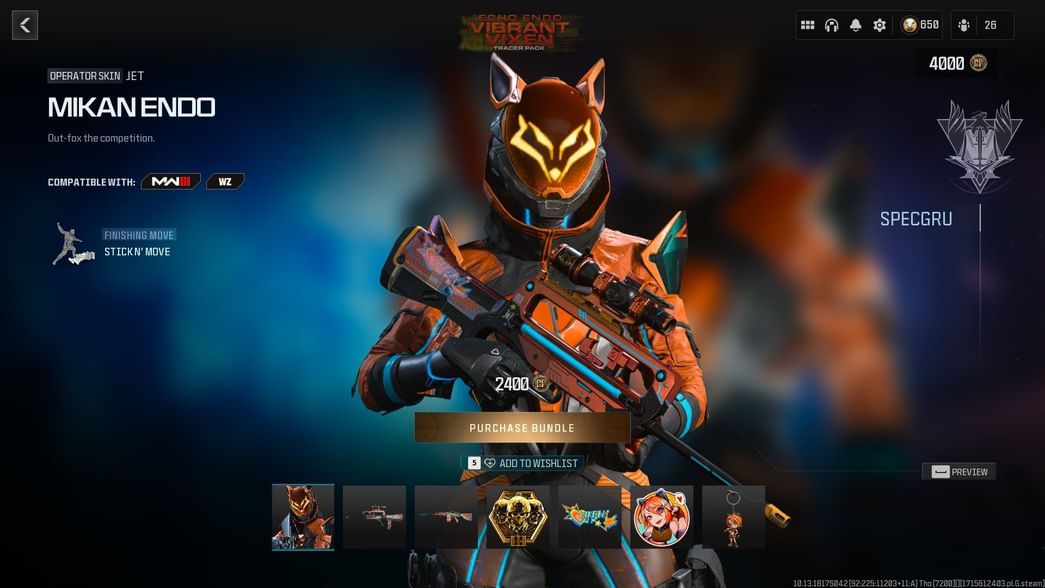 Echo Endo Vibrant Vixen Tracer Pack in MW3 and Warzone: Price, what's included, and is it worth ...