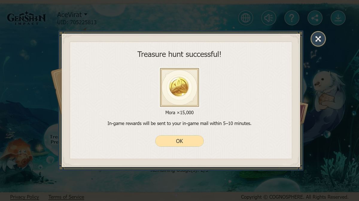 Genshin Impact Underwater Treasure Hunt web event guide: How to get 40 Primogems