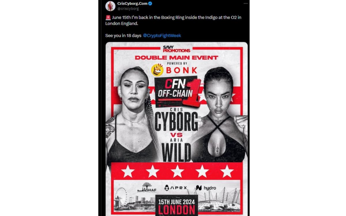 Donn Davis: Cris Cyborg announces huge boxing match at London's O2 ...