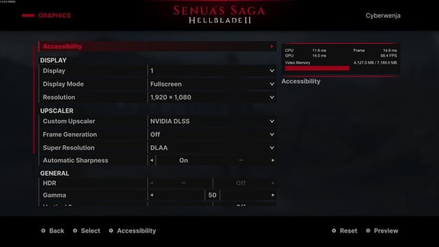 Senua's Saga Hellblade 2 settings you need to change before playing