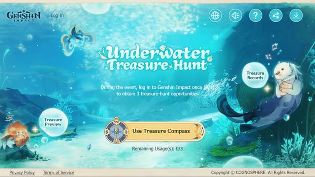 Genshin Impact Underwater Treasure Hunt web event guide: How to get 40 Primogems
