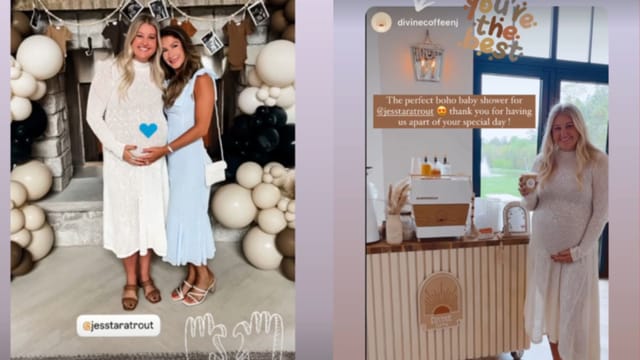 In Photos: Mike Trout's wife Jessica receives stylish boho-themed baby ...