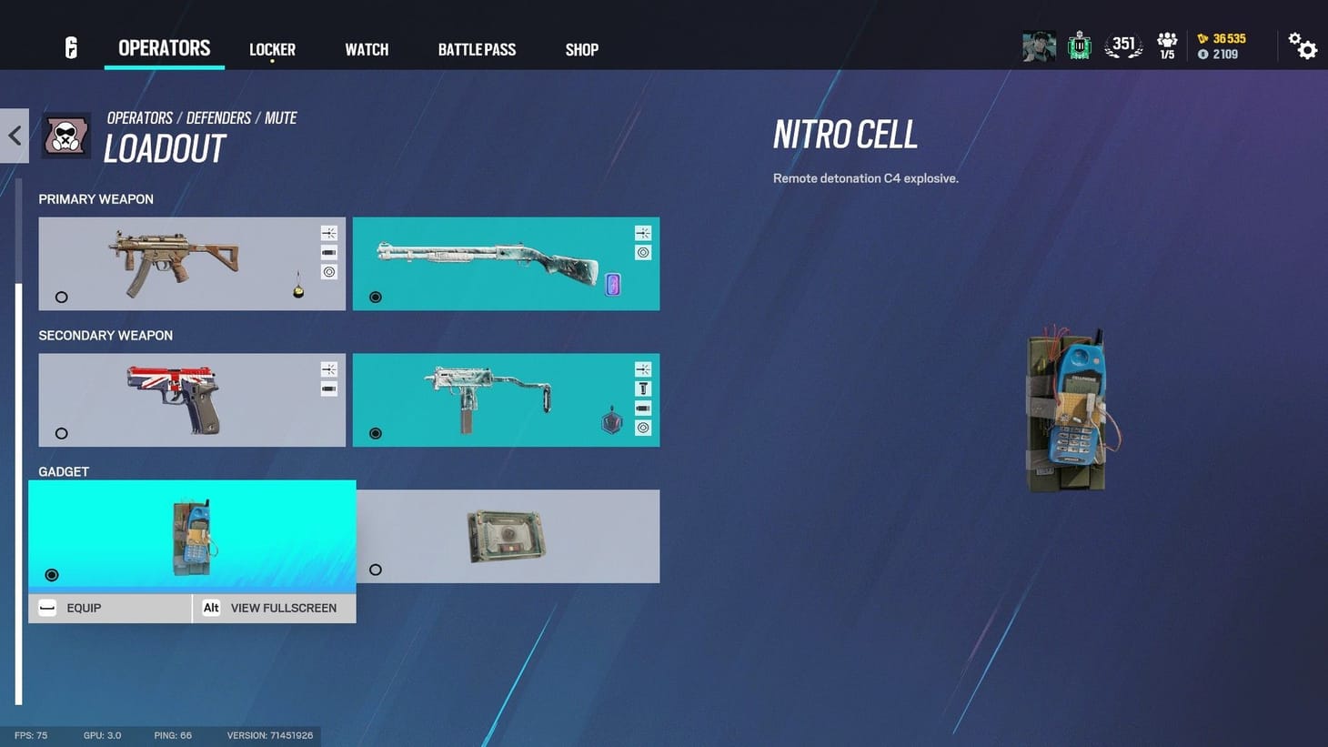 Best Mute loadout in Rainbow Six Siege