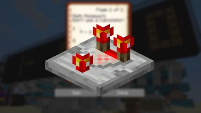Minecraft player uses redstone calculator to solve math homework in-game
