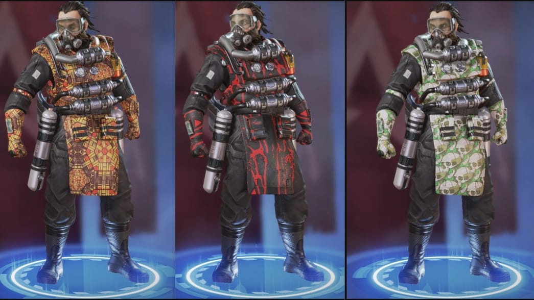 All Caustic skins in Apex Legends