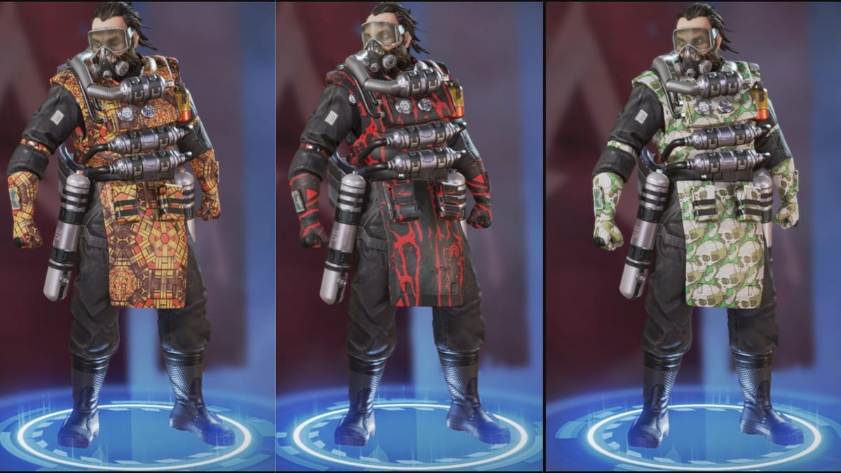All Caustic skins in Apex Legends