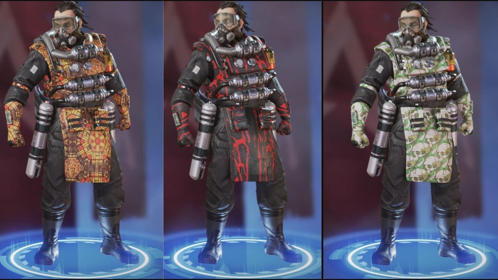 All Caustic skins in Apex Legends
