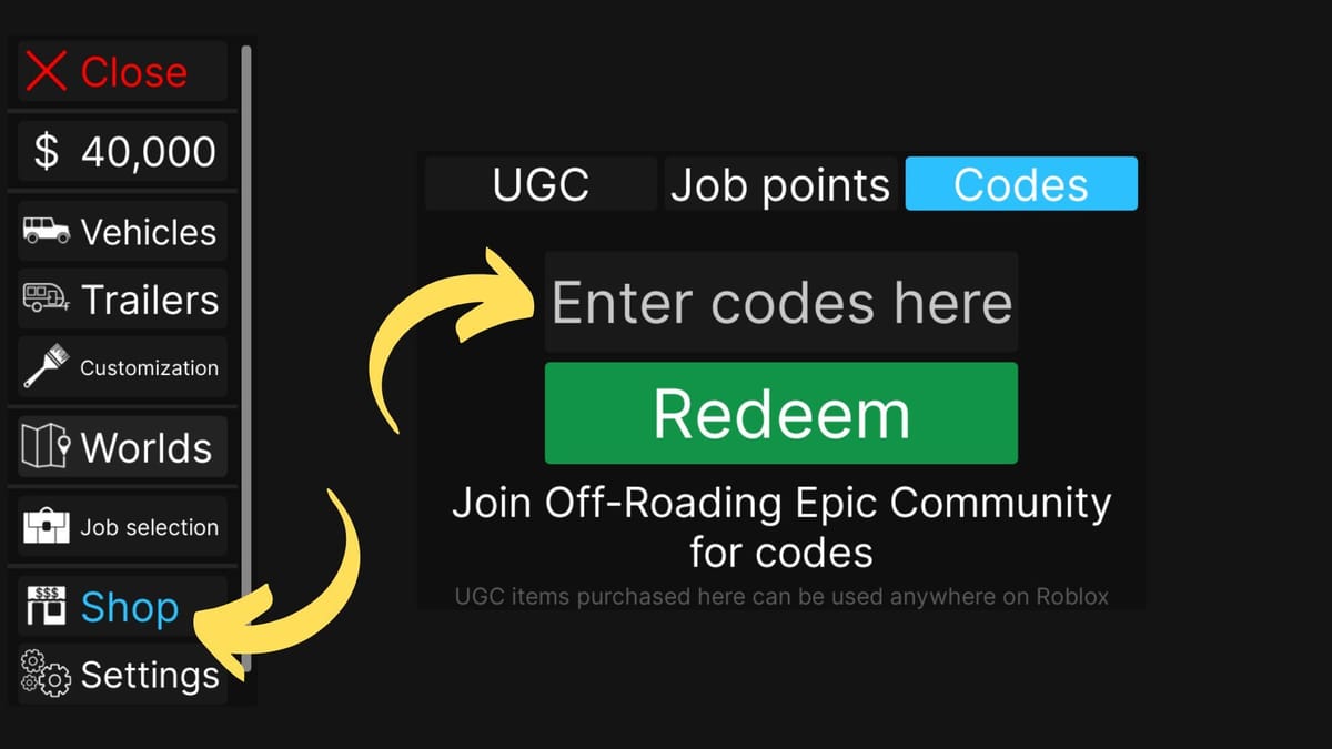 Off-Roading Epic Codes (May 2024)