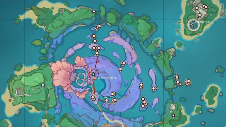 Sango Pearl locations in Genshin Impact: Interactive map and farming spots