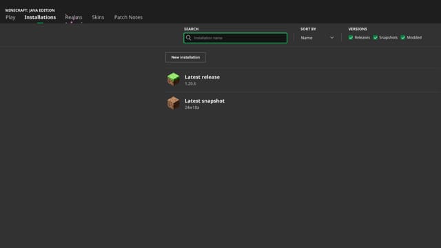 How to download Minecraft snapshot 24w18a