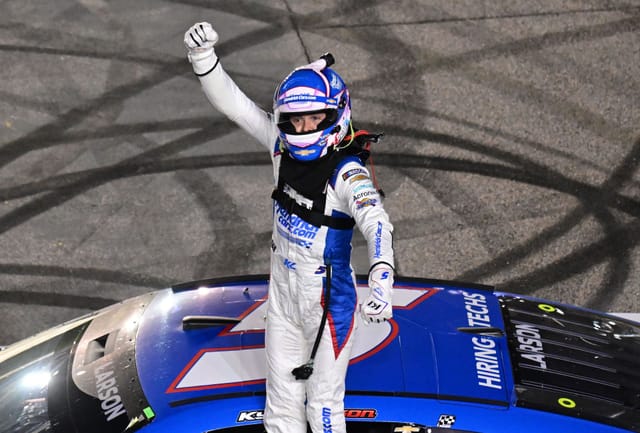 Watch: Kyle Larson edges Chris Buescher by the skin of teeth to win a ...