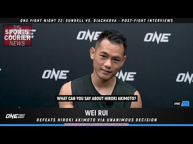 ONE Fight Night 22: "I have to prepare a long way" - Wei Rui says ...