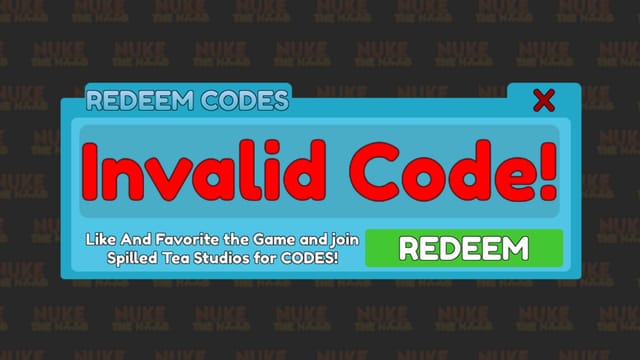 Nuke the Noob Simulator Codes (2024)