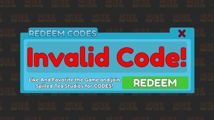 Nuke the Noob Simulator Codes (2024)