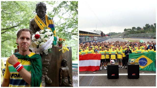 4-time F1 champion Sebastian Vettel pays tribute to Ayrton Senna at ...