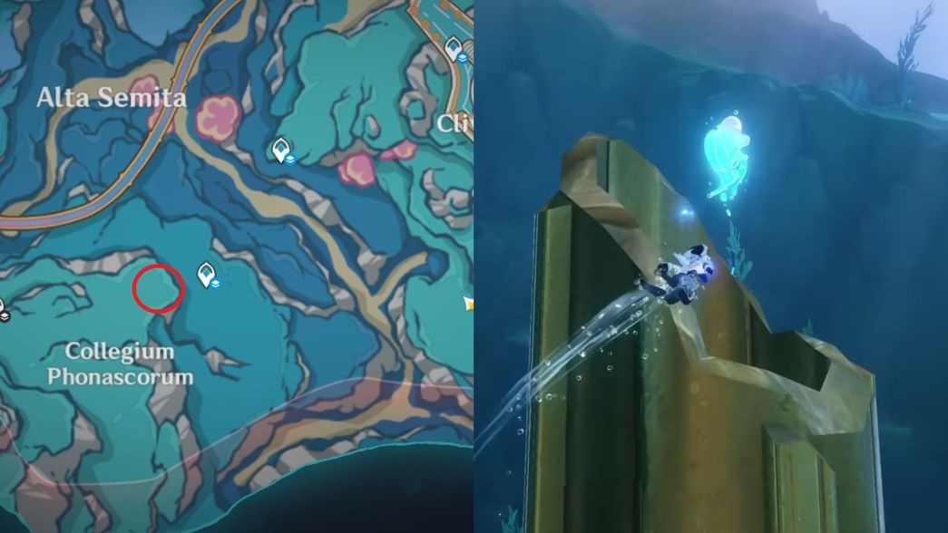 Genshin Impact Sea of Bygone Eras (east) Hydroculus locations