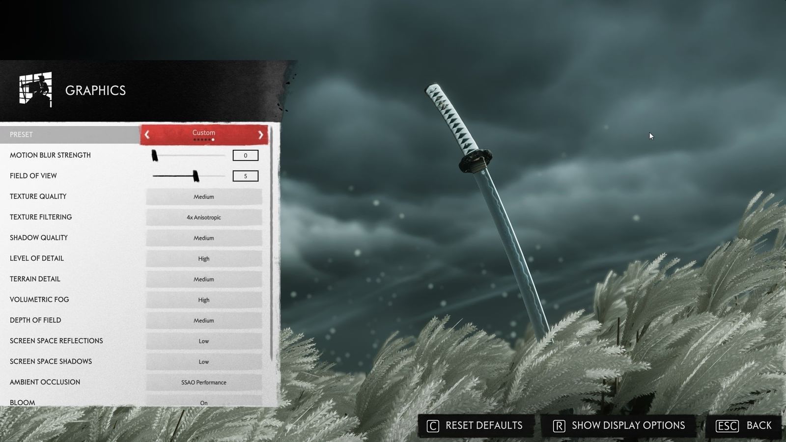 Ghost of Tsushima PC settings you need to change before playing