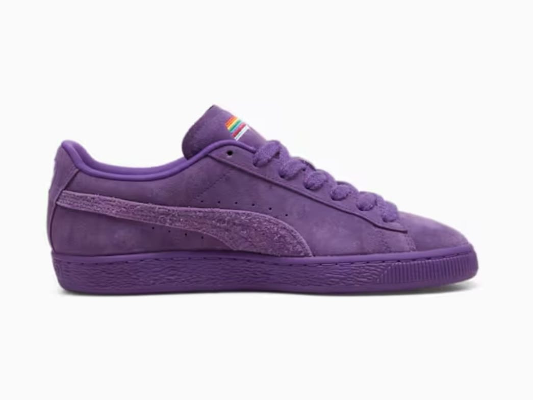 PUMA Suede “Love Marathon” Purple sneakers: Features explored