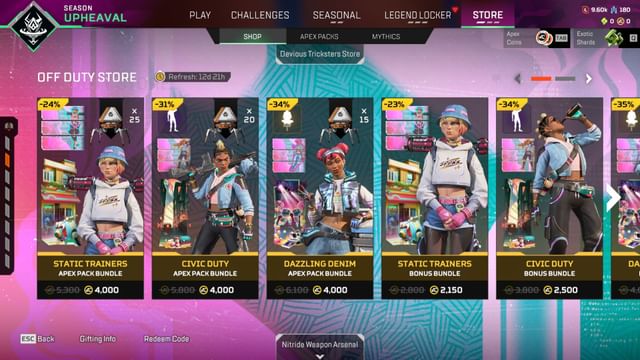 Apex Legends Off-Duty store event: Prices, what's included, and more