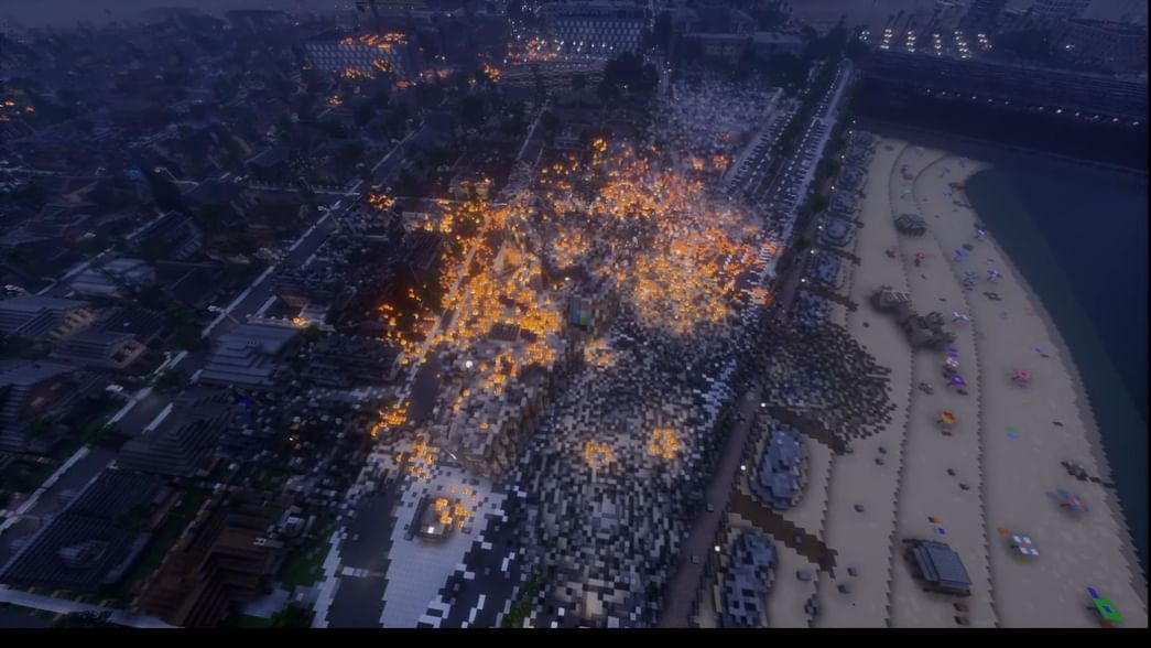 Minecraft player creates realistic explosions with shockwaves and loud ...