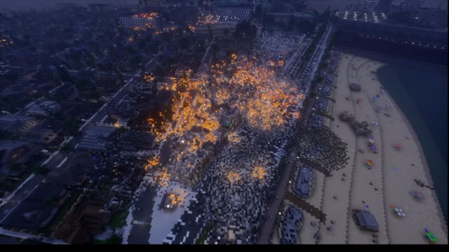 Minecraft player creates realistic explosions with shockwaves and loud ...