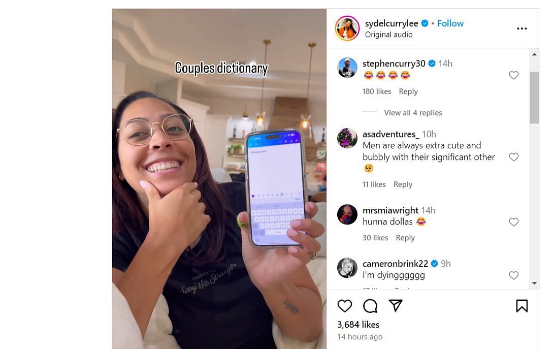 Steph Curry And Cameron Brink In Stitches Over Sister Sydel Playing Couples Dictionary Game