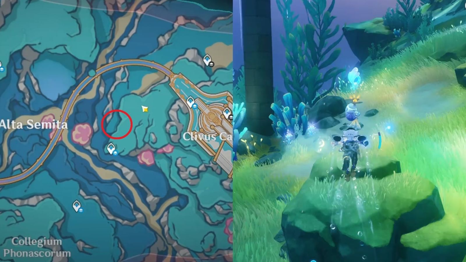 Genshin Impact Sea of Bygone Eras (east) Hydroculus locations