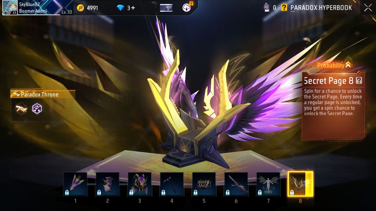 Free Fire Hyperbook Top-Up event: Paradox Hyperbook, Tokens, and more