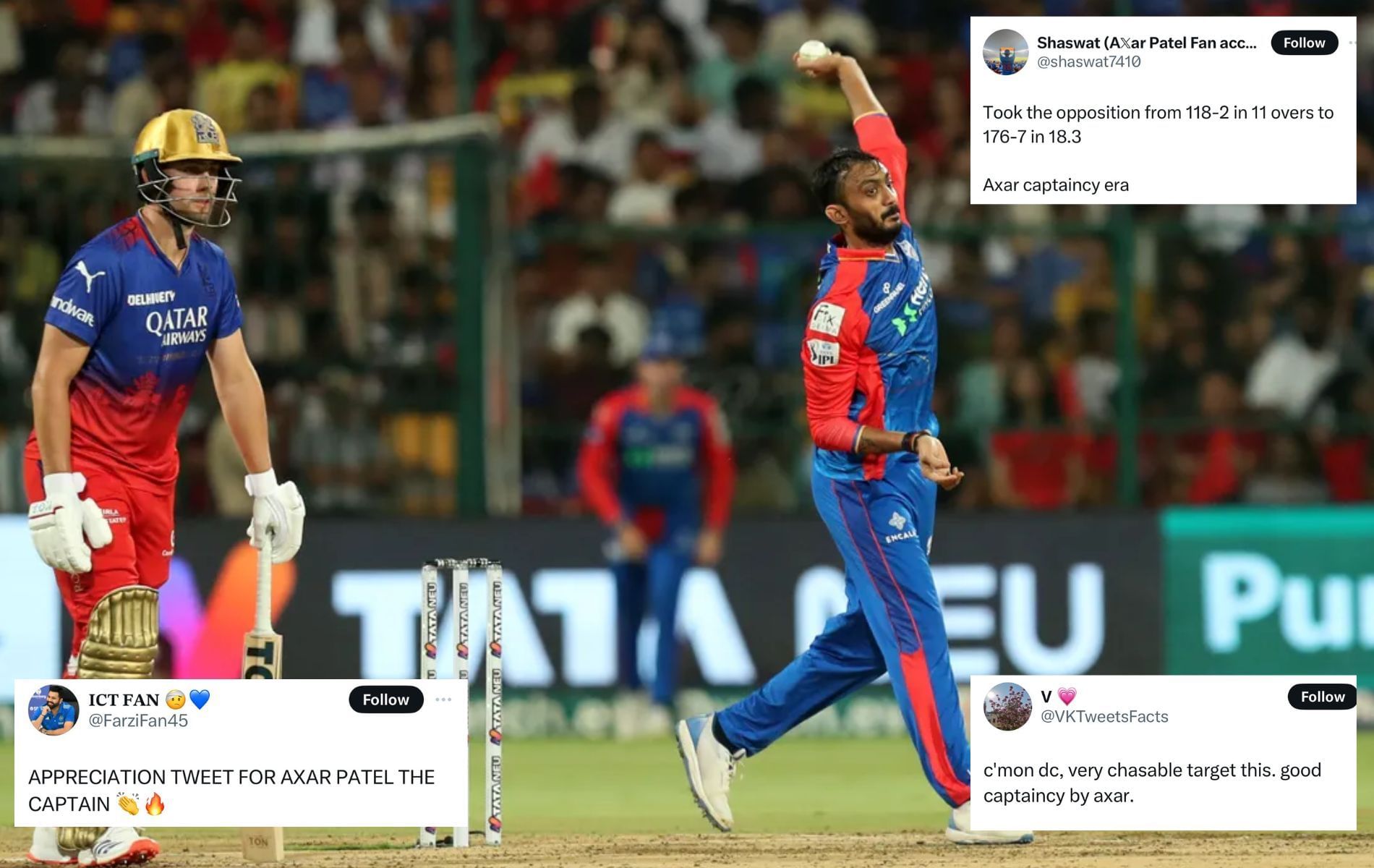 "Rotating the bowlers so well" - Fans react to Axar Patel's captaincy ...