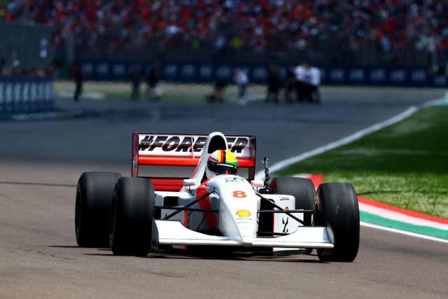 WATCH: Sebastian Vettel's iconic gesture towards F1 heroes Ayrton Senna ...