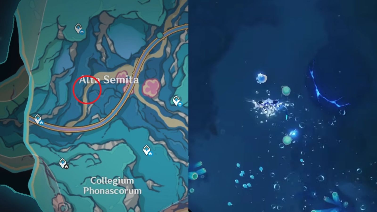 Genshin Impact Sea of Bygone Eras (east) Hydroculus locations