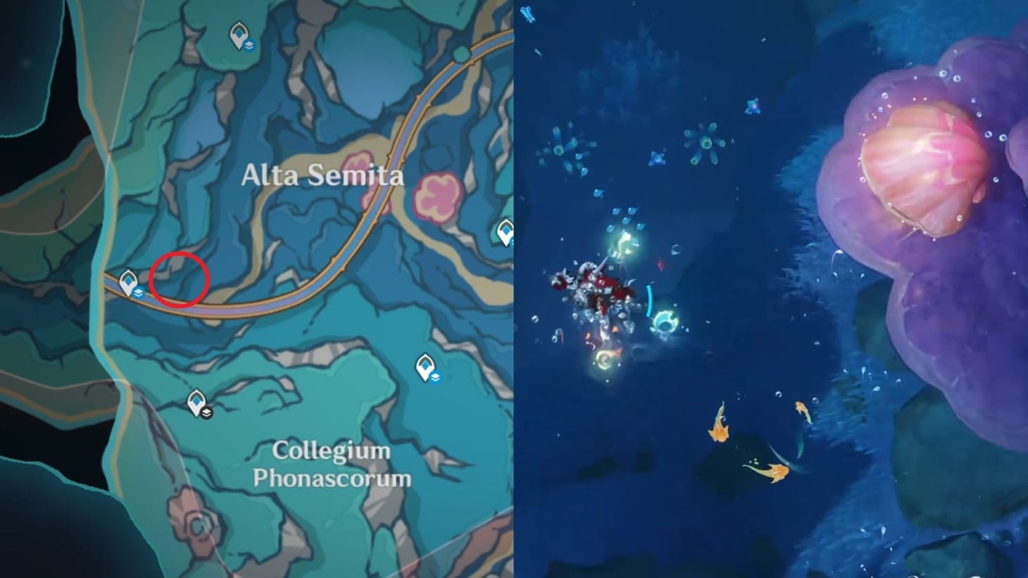 Genshin Impact Sea of Bygone Eras (east) Hydroculus locations