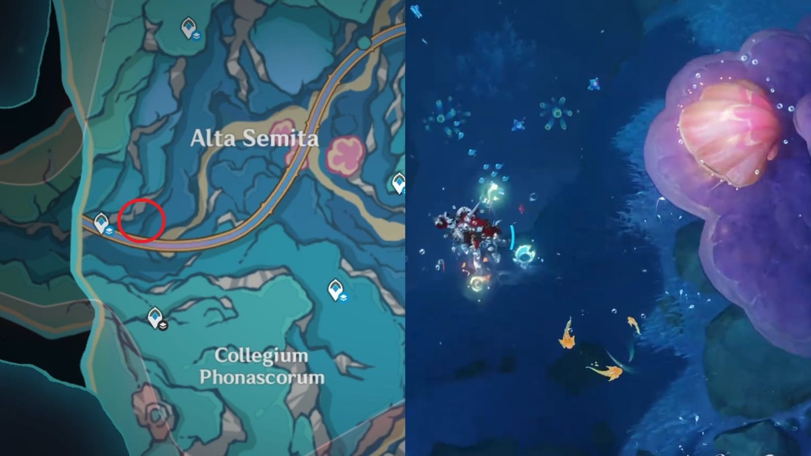 Genshin Impact Sea of Bygone Eras (east) Hydroculus locations